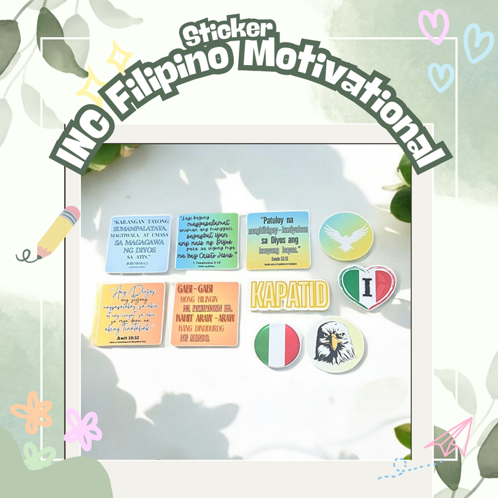 INC Motivational Stationery Stickers (Filipino)